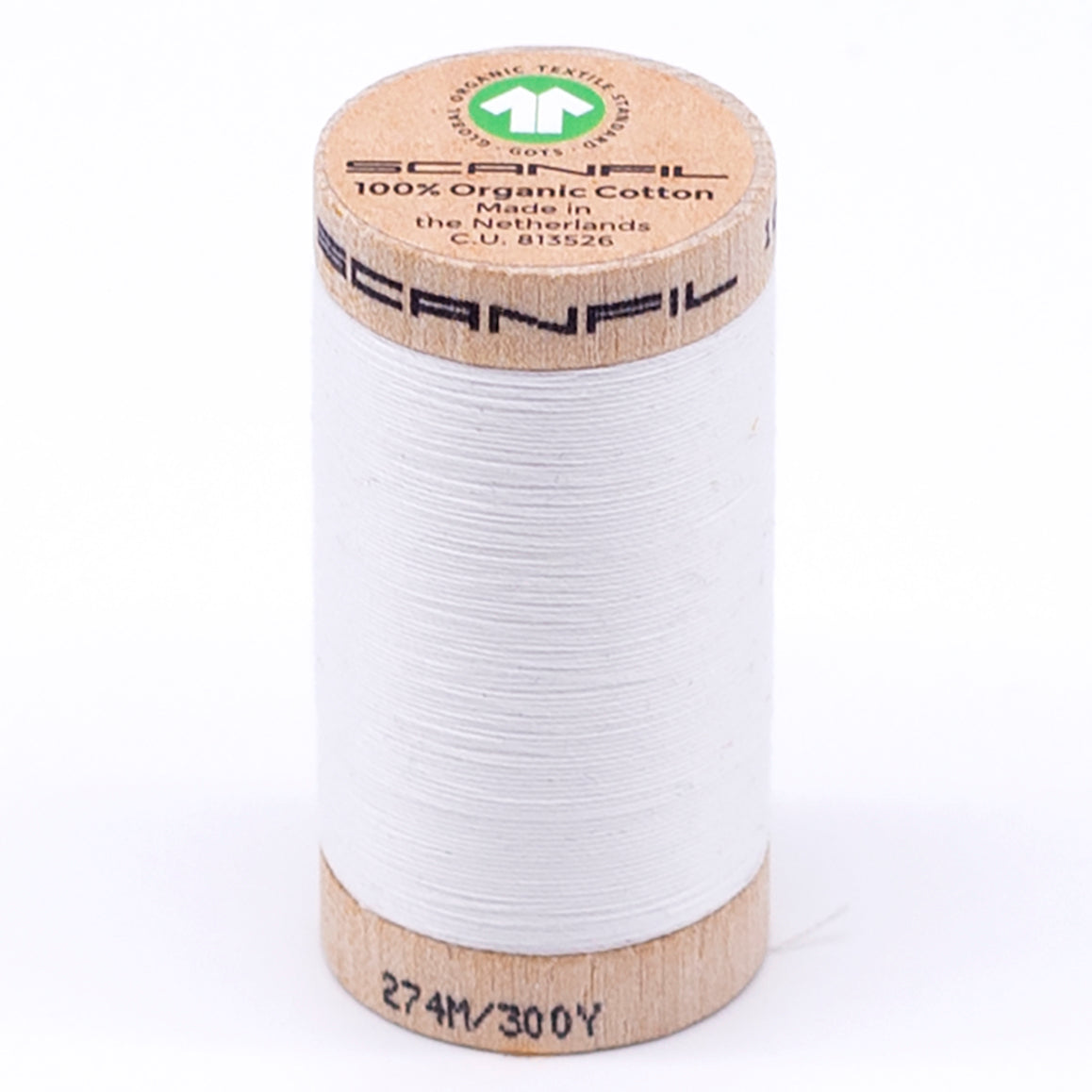 Organic Cotton Spool 30/2 WT | 300 YD | Bright White 4800 – Scanfil ...