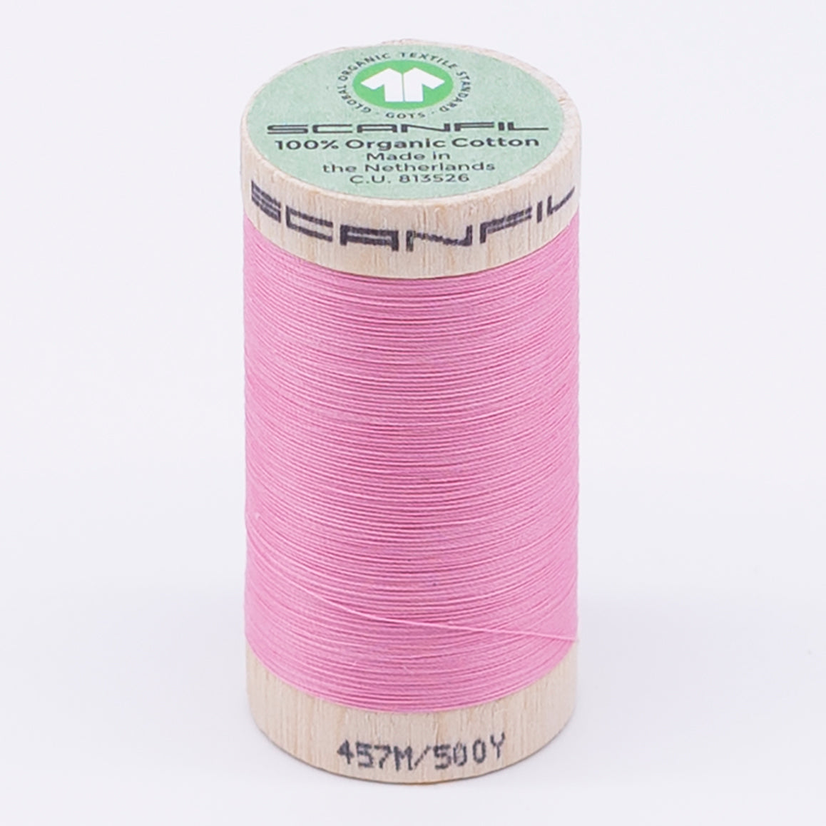 Organic Cotton Spool 50/2 WT | 500 YD | Candy Pink 4809 – Scanfil ...